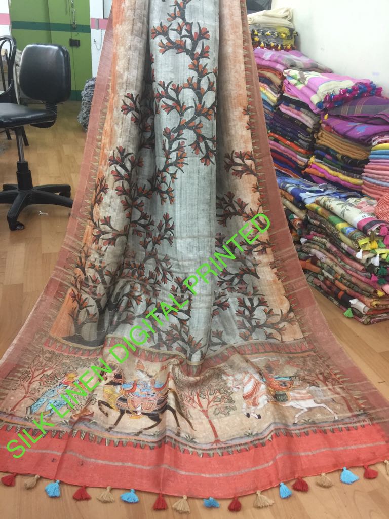 Pure Silk Digital Print Sarees