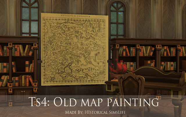 TS4: Old Map Paintings | History Lover's Sims Blog