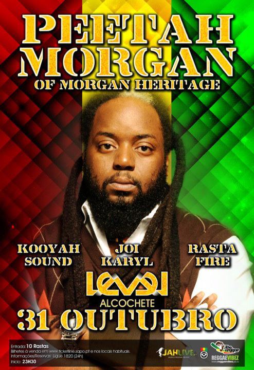 Notícias Reggae.pt.vu: PEETAH MORGAN (Morgan Heritage) em Alcochete