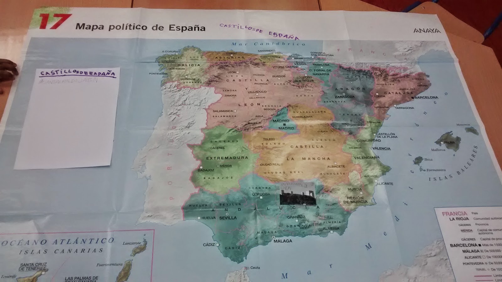 Cole Aventura: Mapa Castillos de España