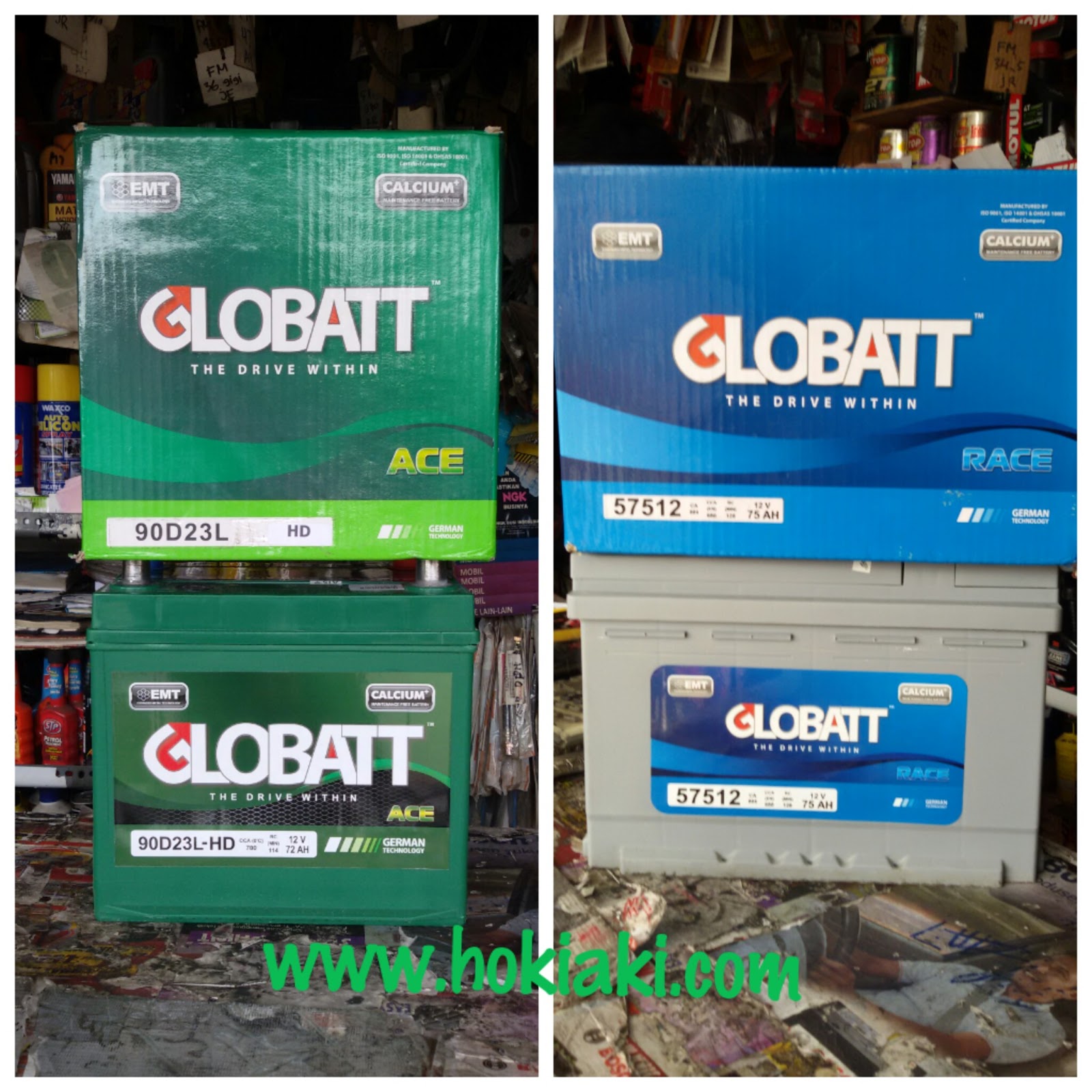 Agen resmi Aki/Accu mobil merk Amaron, Varta, Delkor, Globatt, Rocket ...