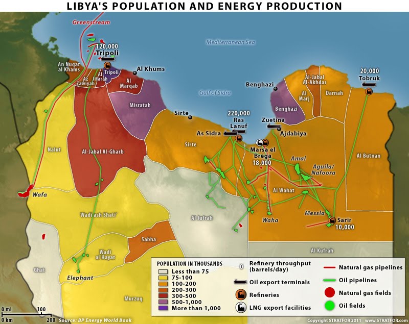 Geographic Travels: Libya War Maps: The Fifth Batch - The Geography of Oil