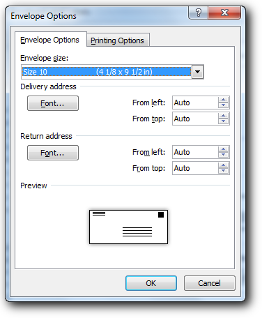 Cara Menuliskan Alamat Surat di Amplop Pada Ms Word 2010