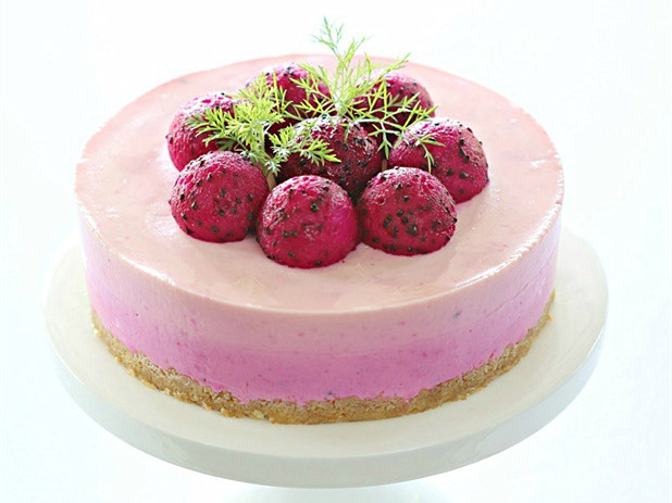 Red Dragon Fruit Cheesecake