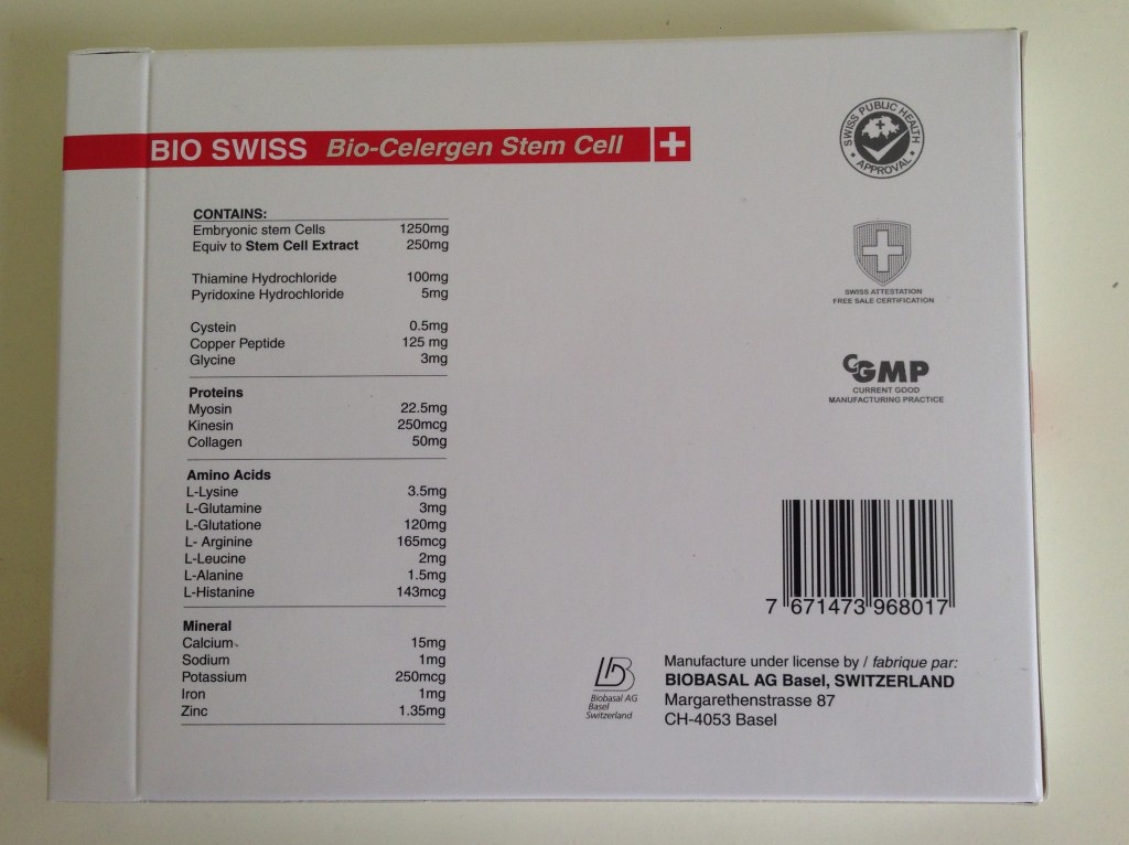 Belladerma Beauty Page: BIO SWISS BIO-CELERGEN STEMCELL
