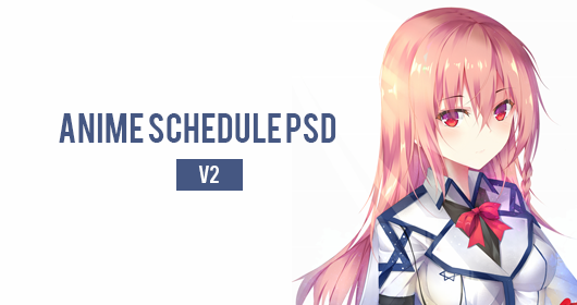 Anime Schedule PSD V2