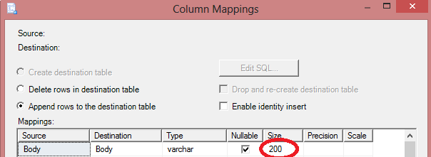 SQL Something: Mini Post: Error 0xc02020a1: Data conversion failed. The ...