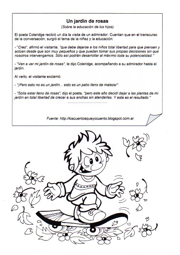 El Rincón de las Melli: CUENTO: Un jardín de rosas