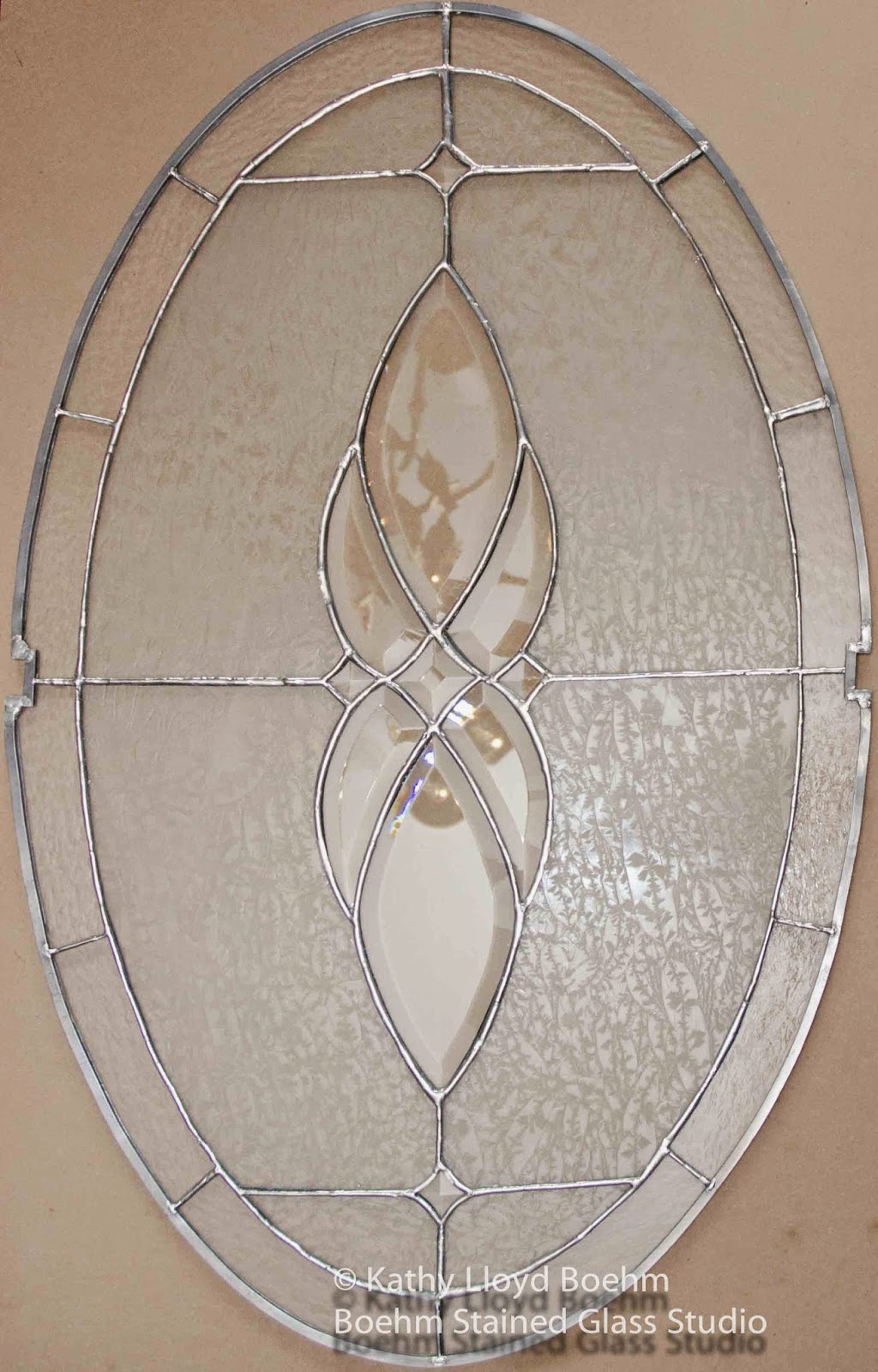 Boehm Stained Glass Blog: Oval Stained Glass Window with Bevels