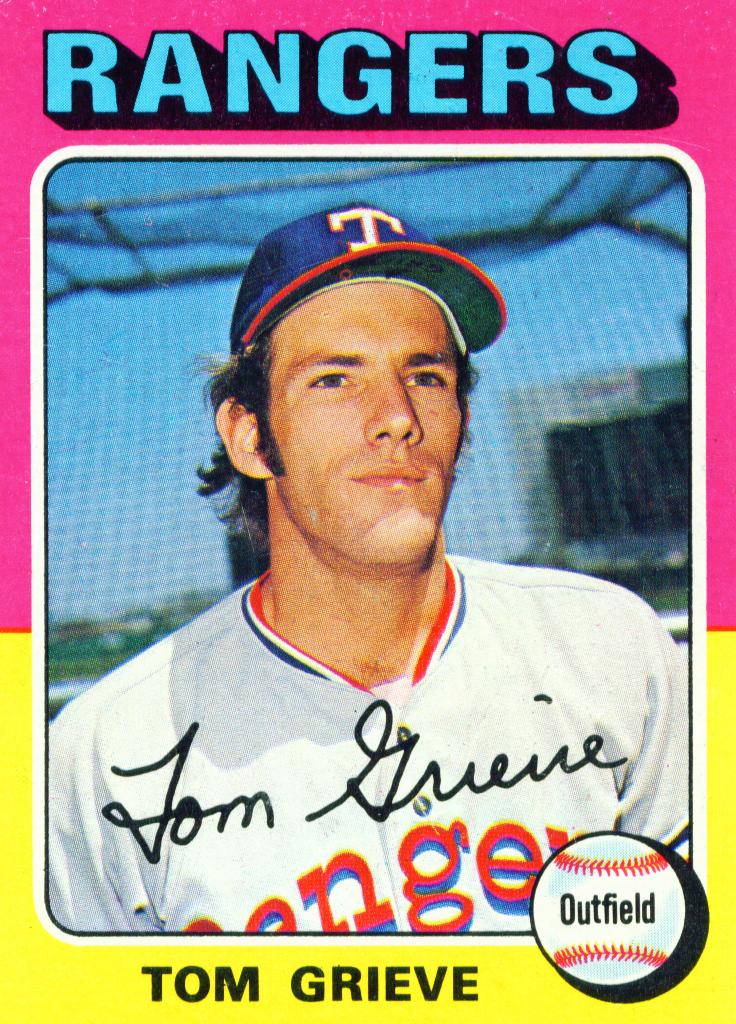 Texas Rangers Cards: 1975 Topps - Tom Grieve.