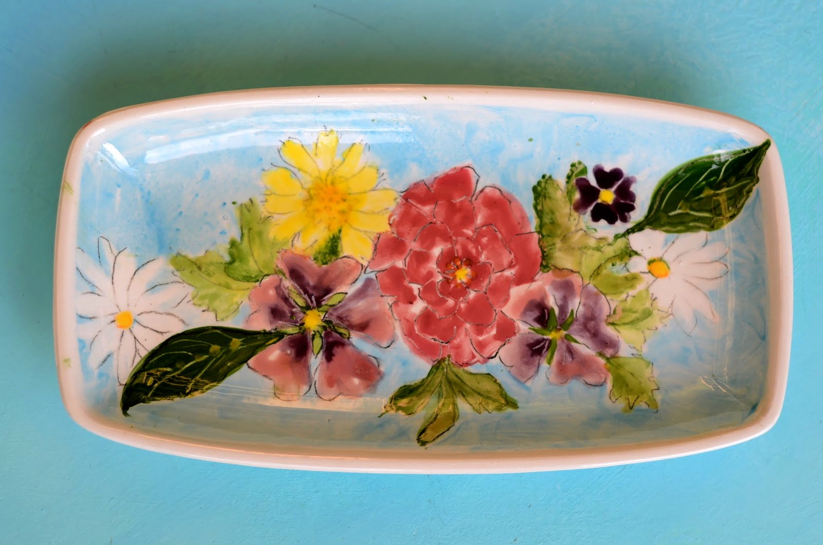 Summerland Cottage Studio: New floral dish designs created