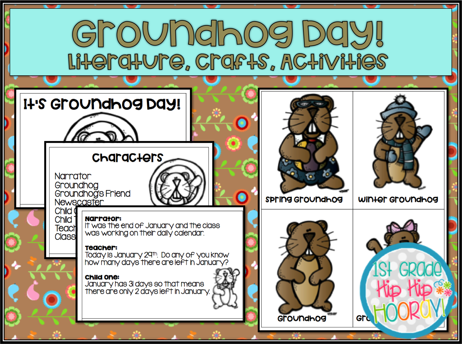 1st Grade Hip Hip Hooray!: Groundhog Day is on the way!!