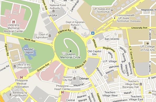 explore . travel . learn: QUEZON MEMORIAL CIRCLE @ daytime
