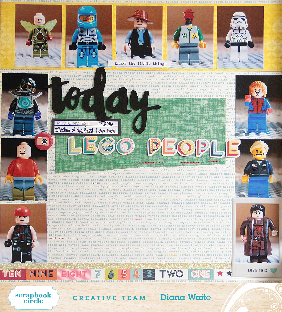 Scrappy Wonder Woman: today. lego people.