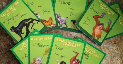 Sasaki Time: Craft Time: Jungle Book Valentine's Day Cards