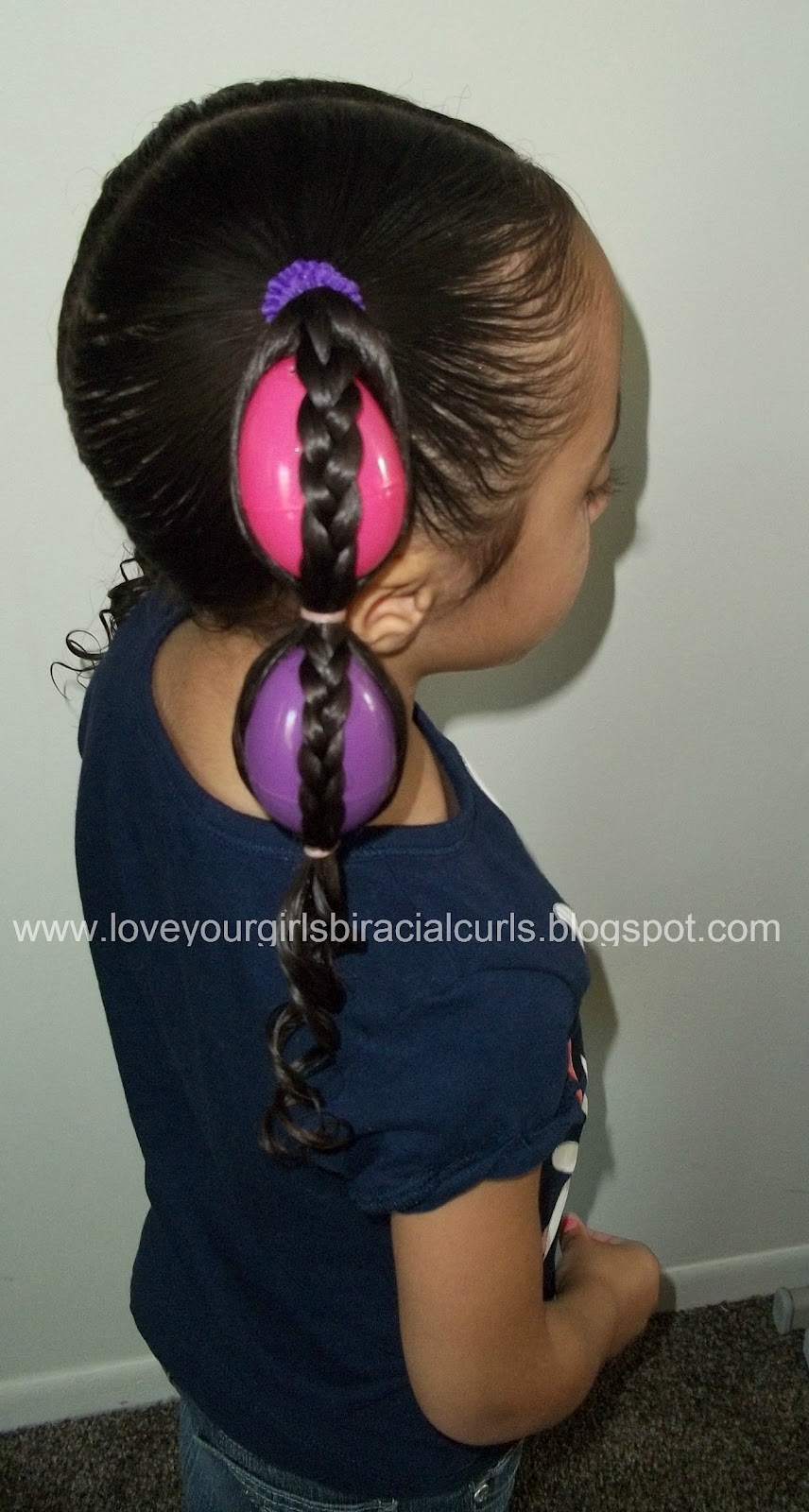 Love Your Girls Biracial Curls: Egg Tails Easter Hairstyle For Girls