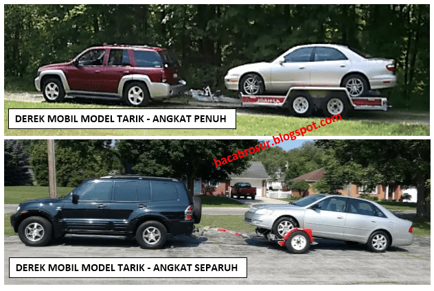 3 Model Cara Derek Mobil Yang Mogok Ke Bengkel - OMBRO