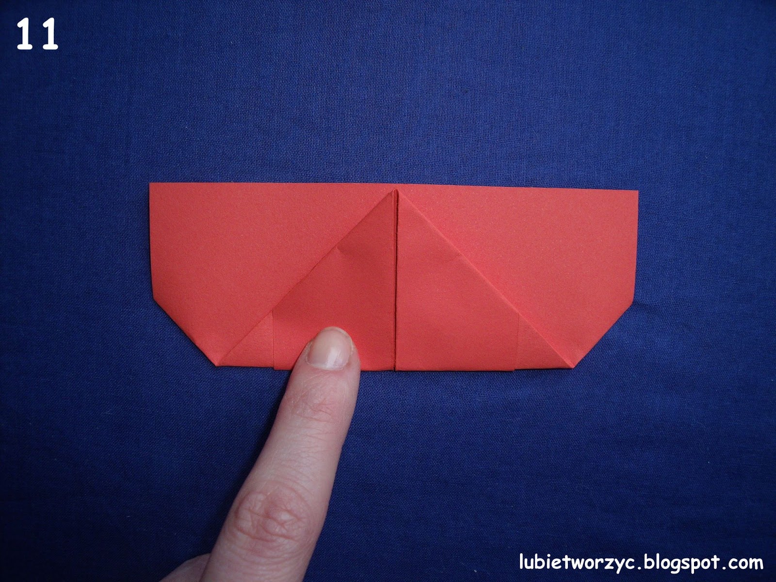 Serce origami - zakładka do książki