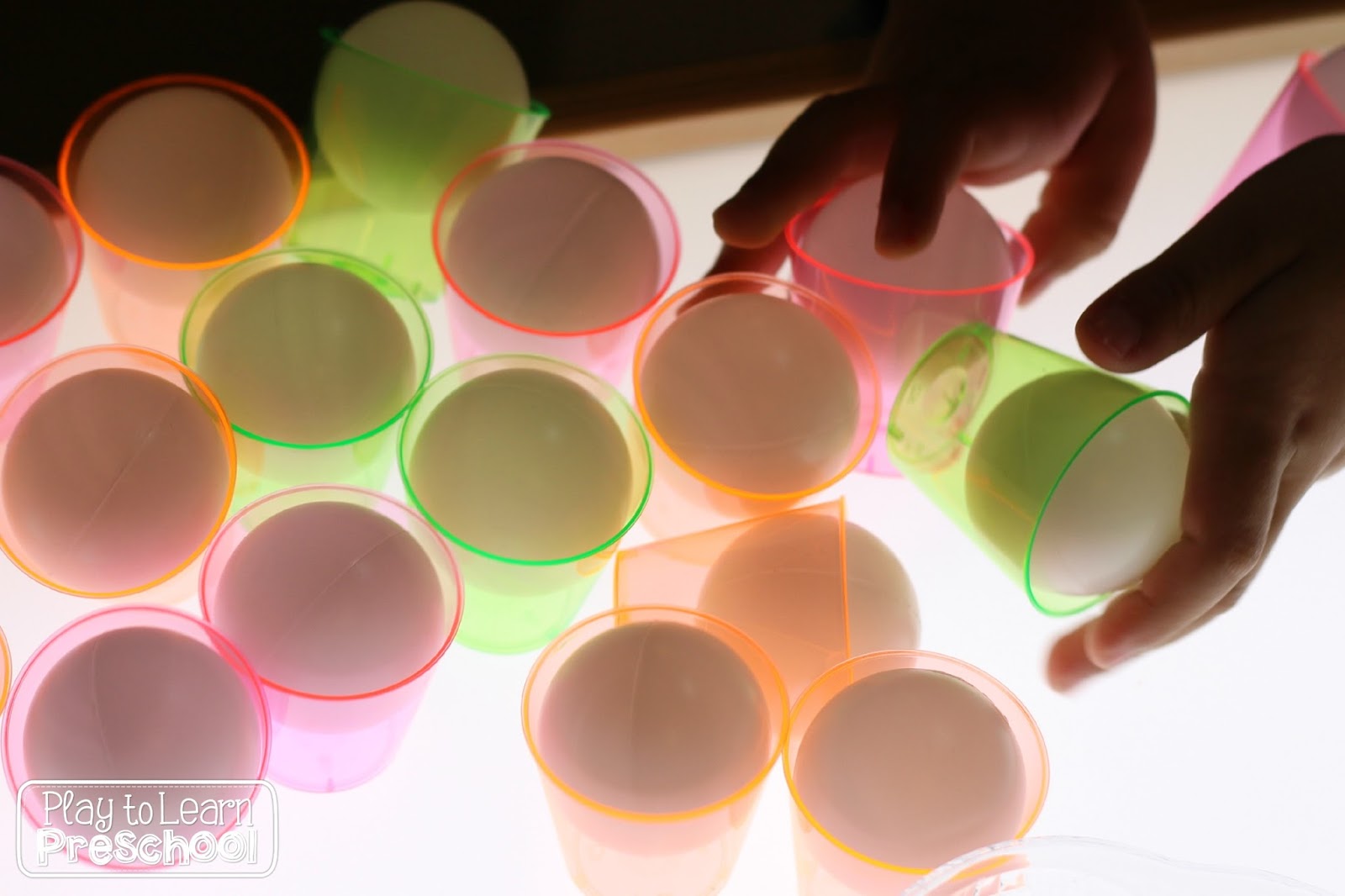 STEM Light Table Building Challenge for Preschoolers