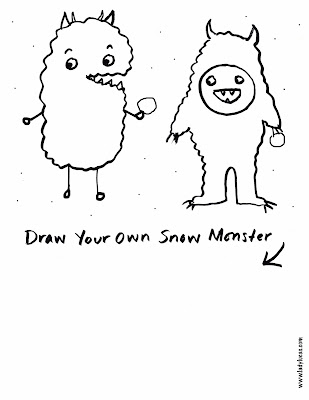 Cupcakes + Owls: Snow Monster Draw & Color for Kids