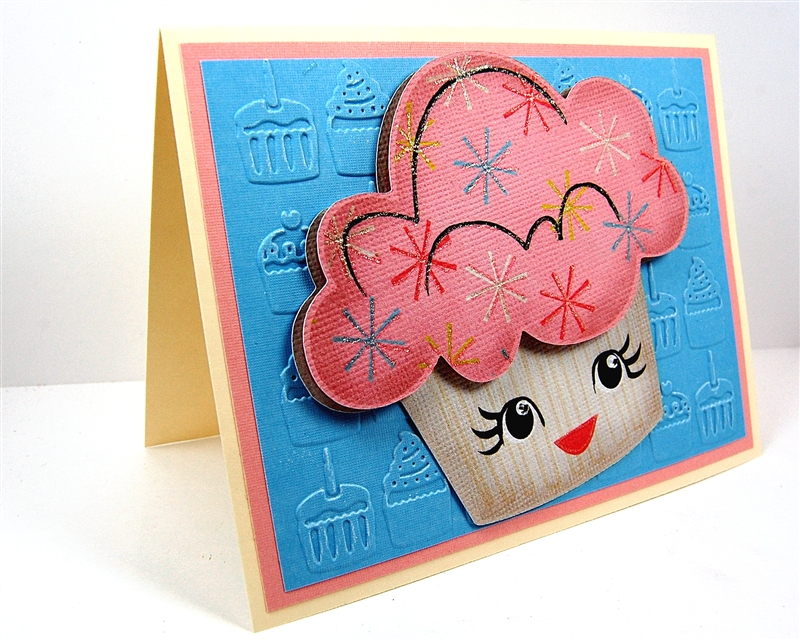 Capadia Designs: Cupcake Birthday Card