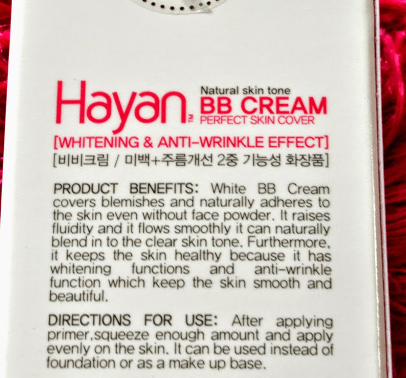 Beauty Product Review: Hayan Korea BB Cream Perfect Skin Cover ♥ ...