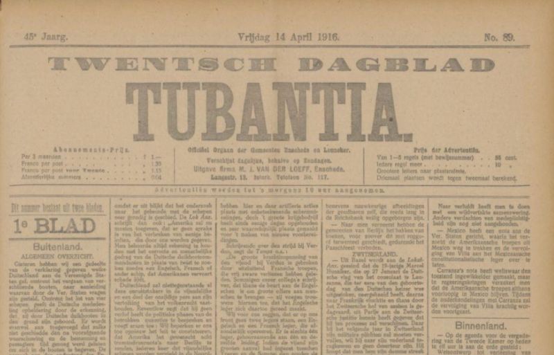 Tuffeltoons Blog: Het is zover! Tubantia 1872-1945 gedigitaliseerd