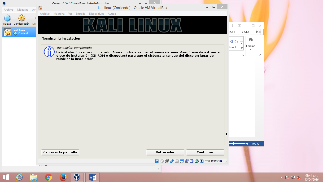 KALINUX: PROCESO INSTALACIÓN