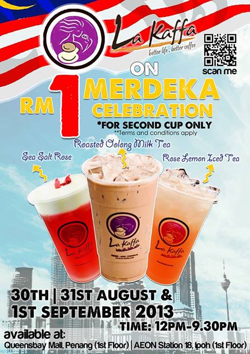 BestLah: La Kaffa Coffee - RM1 For Second Cup (30 Aug - 1 Sep)