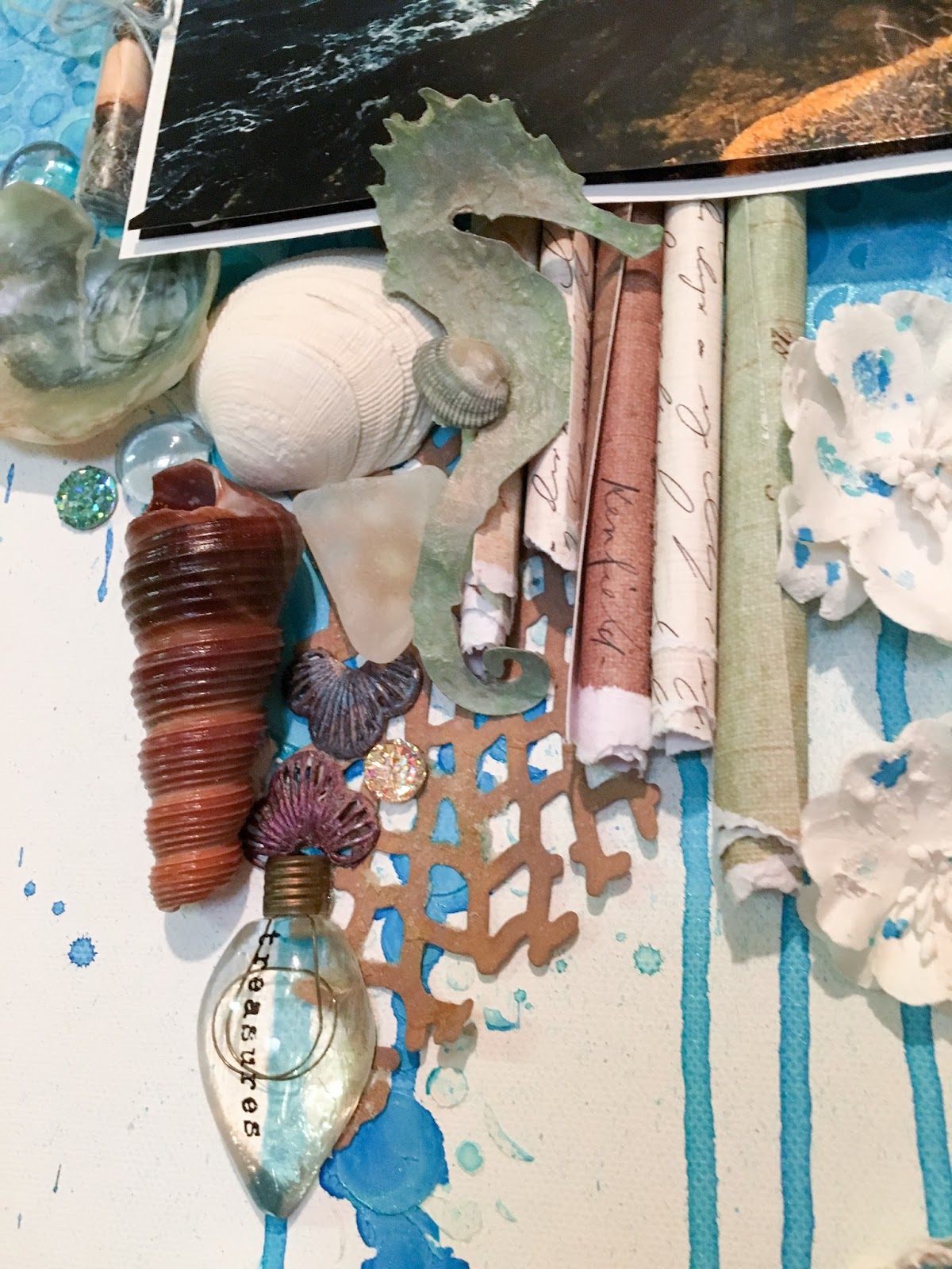 Deep & Dark Blue Ocean: A Mixed Media Canvas - This Bittersweet Life