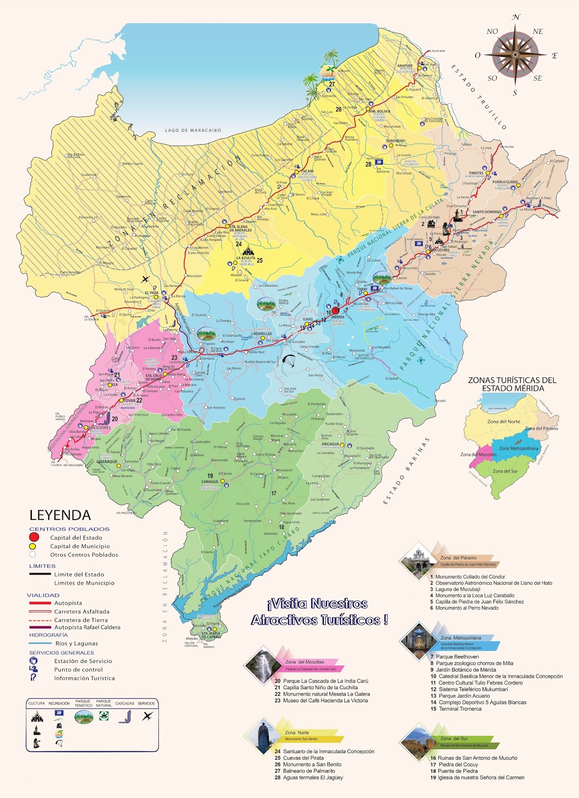 Corporación Merideña de Turismo : DESCARGA AQUÍ: MAPA DE LAS ZONAS ...