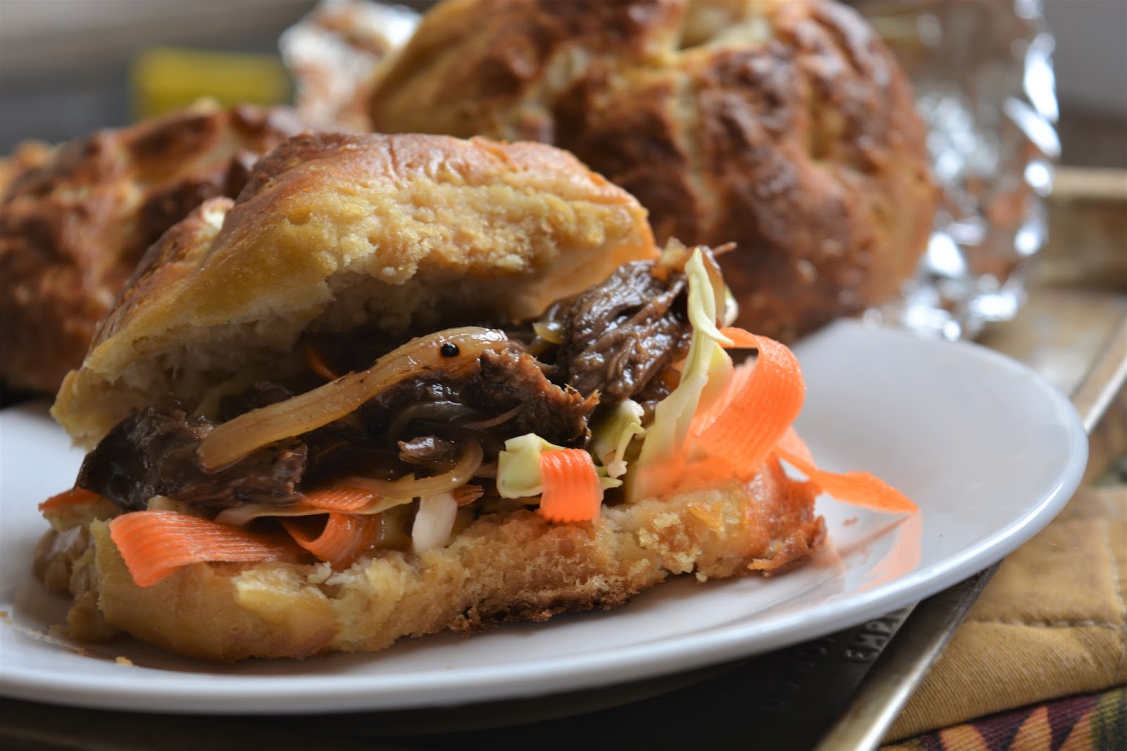 Hannah Claudia : Slow Cooker Korean Shortrib Sandwiches