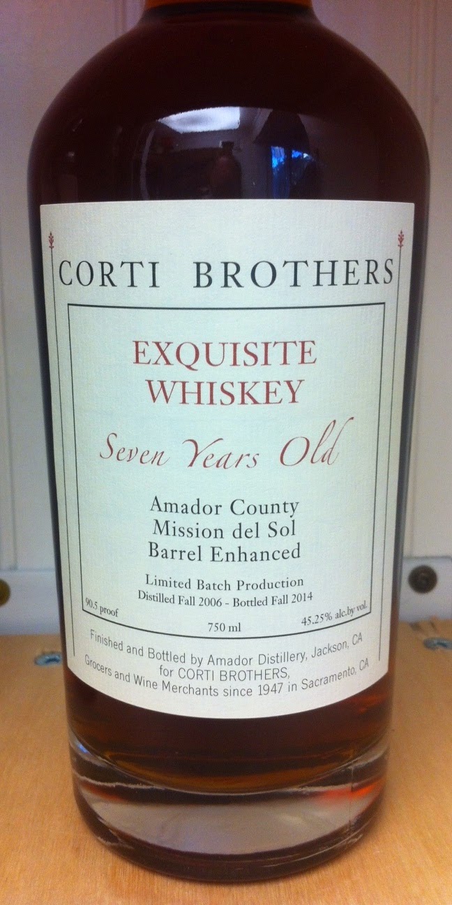 Sku's Recent Eats: An Exquisite Whiskey from Corti Brothers