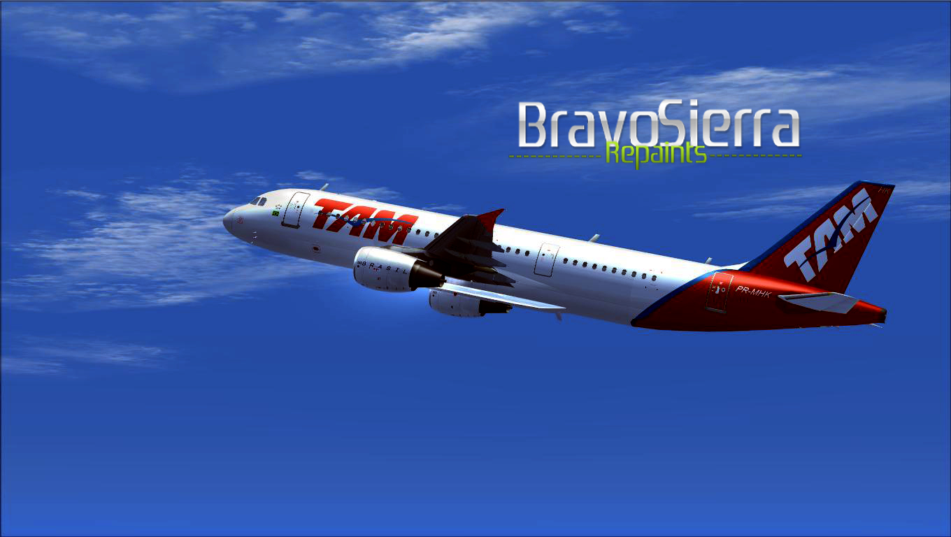 Textura TAM A320 Airbus Wilco PR-MHK FS9 (FSX?) ~ BS Repaint