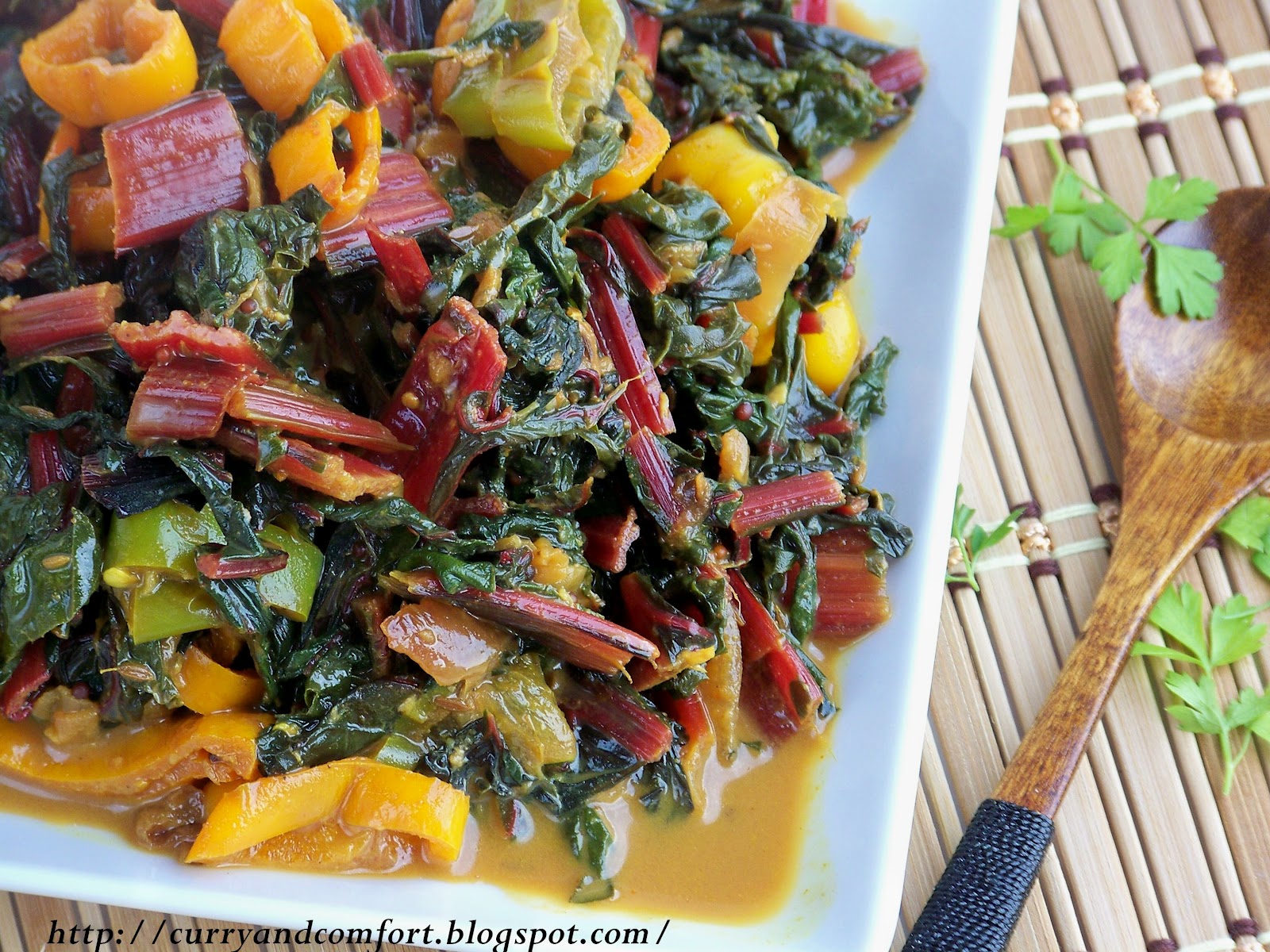 Kitchen Simmer: Curried Swiss Chard