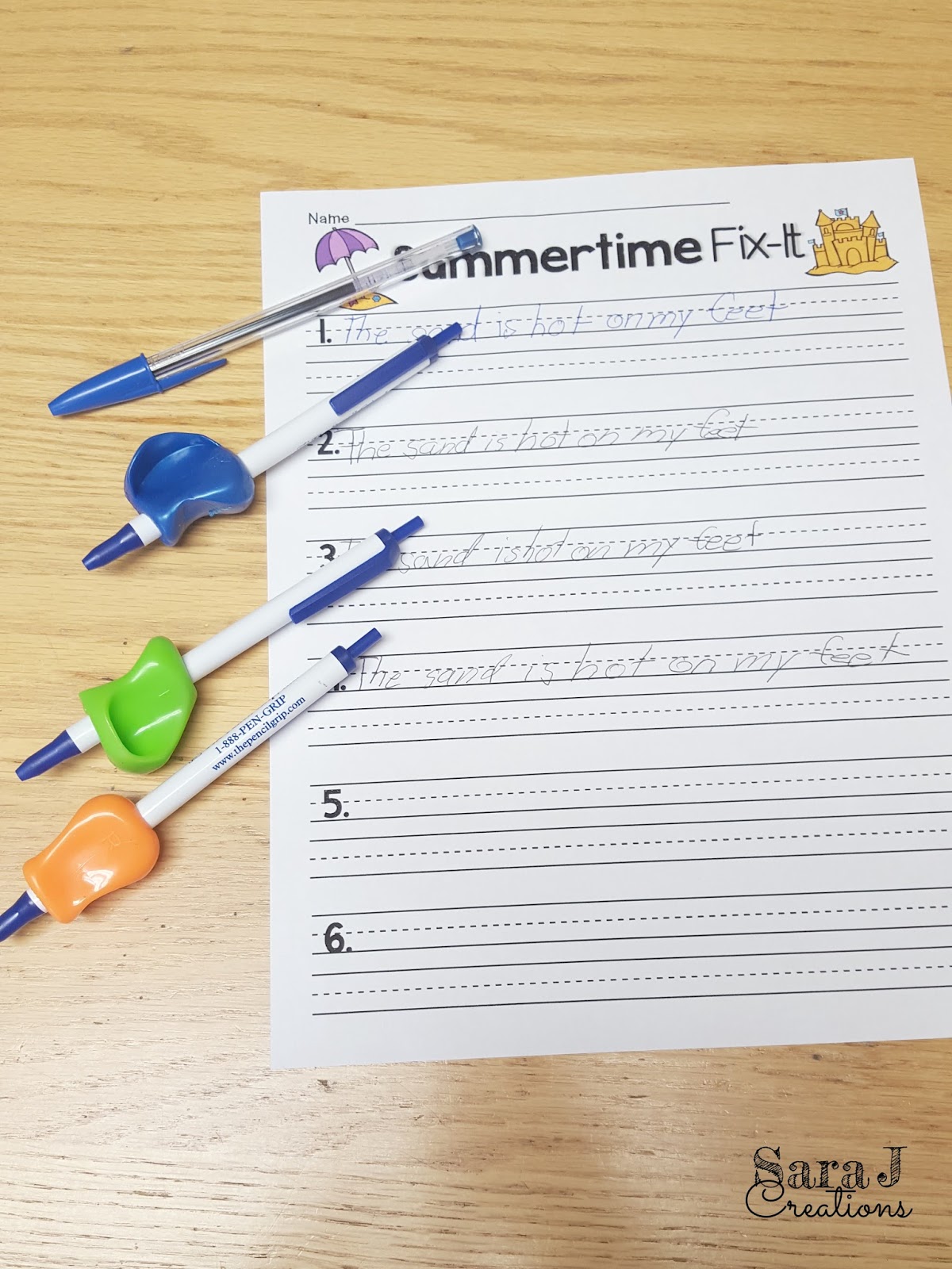 Correcting poor pencil grip | Sara J Creations