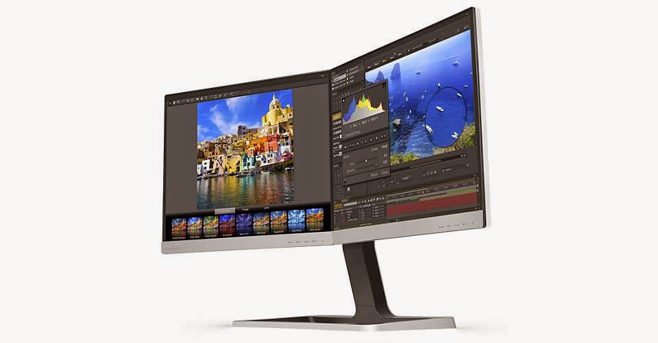 Moje biuro: Dwa monitory w jednym