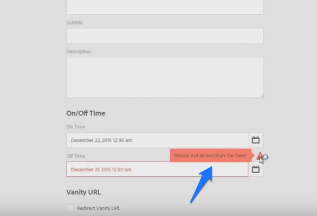 Experiencing Adobe Experience Manager Aem Cq Aem 61 Touchui Date Picker Validator