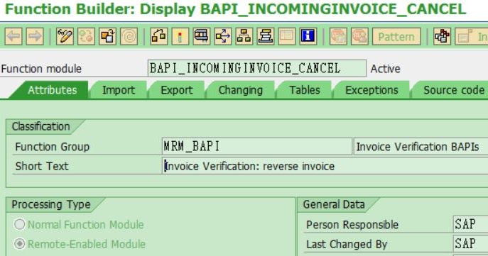 ERIC YANG'S NOTEPAD: ABAP/4 : BAPI:BAPI_INCOMINGINVOICE_CANCEL Reversed Invoice (MR8M)