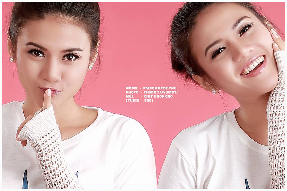 Paing Phyo Thu - Cute Studio Photoshoot With Little White Puppy Lucy