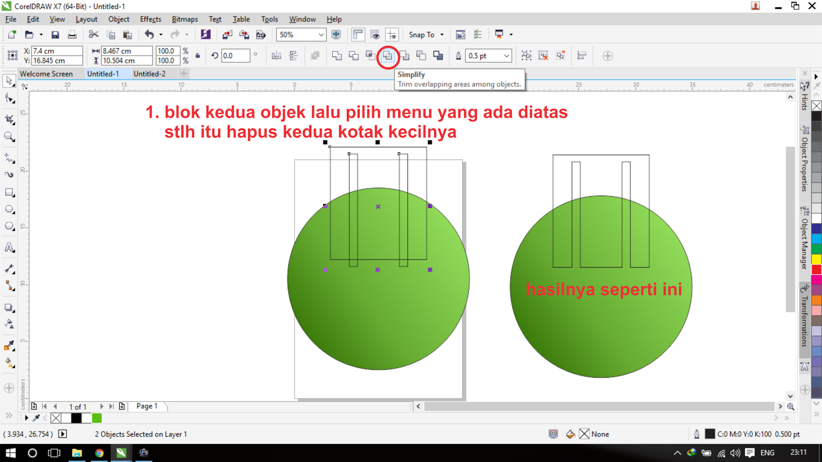 √ #1 Membuat Logo Corel Draw X3 - ABDUL SHARE