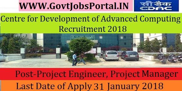Centre for Development of Advanced Computing Recruitment 2018 – 53 ...