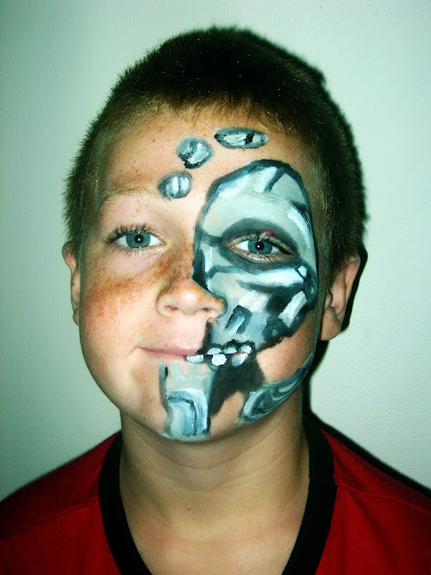 Pen to Ink Face Painting: Cyborg
