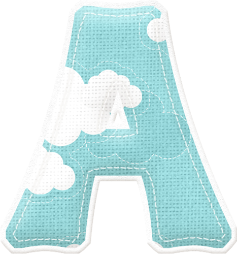 Alfabeto Celeste con Nubes. - Oh my Alfabetos!