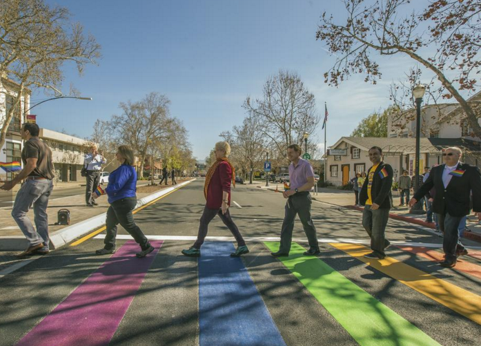 The San Jose Blog: The Alameda gets new crosswalk honoring LGBT heritage