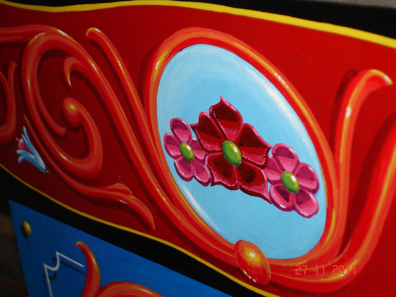 Fileteado Porteño fileteartesur: Detalle de flor en la tecnica del ...