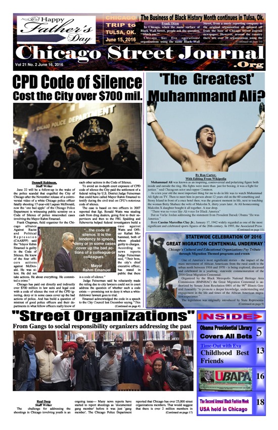 Chicago Street Journal: Chicago Street Journal is OUT!