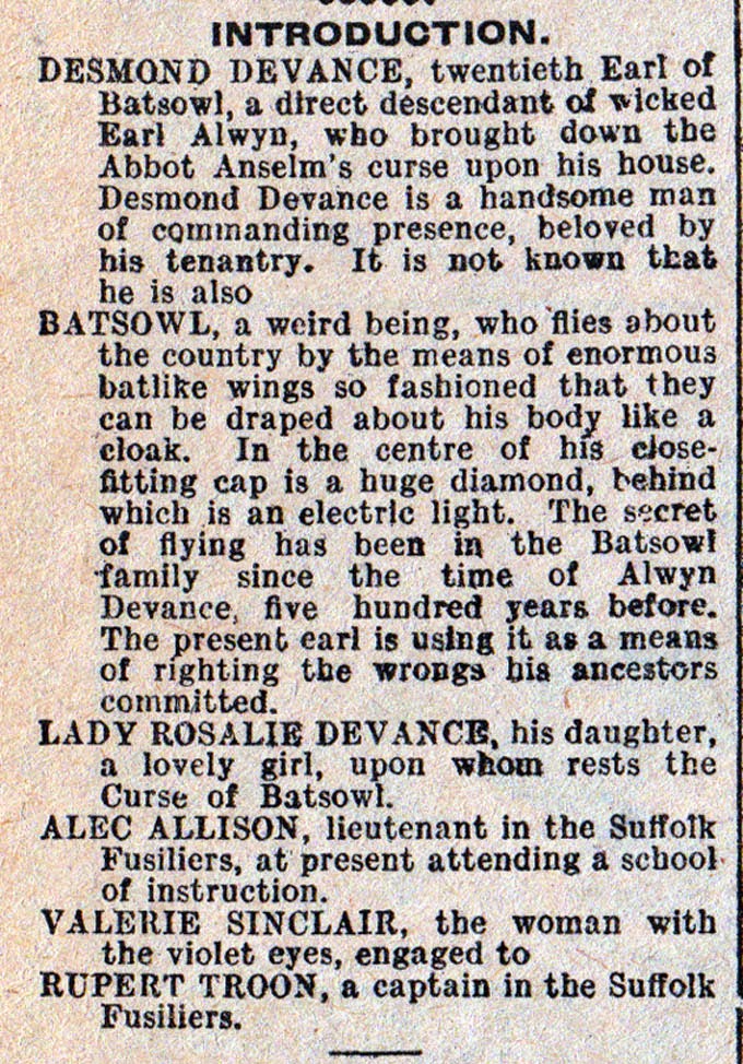 The Centenary of BATSOWL, the British Batman of 1918 - News Uk