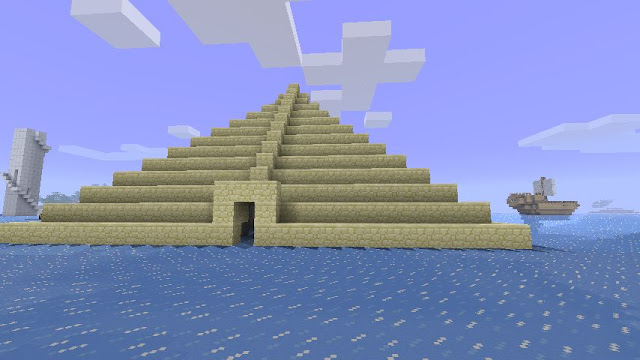 Exit: Pyramid and ship (Minecraft)