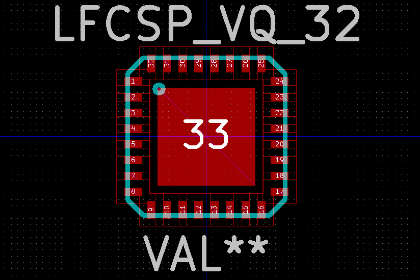 Kicad Libraries: 32-Lead Lead Frame Chip Scale Package [LFCSP_VQ CP-32 ...